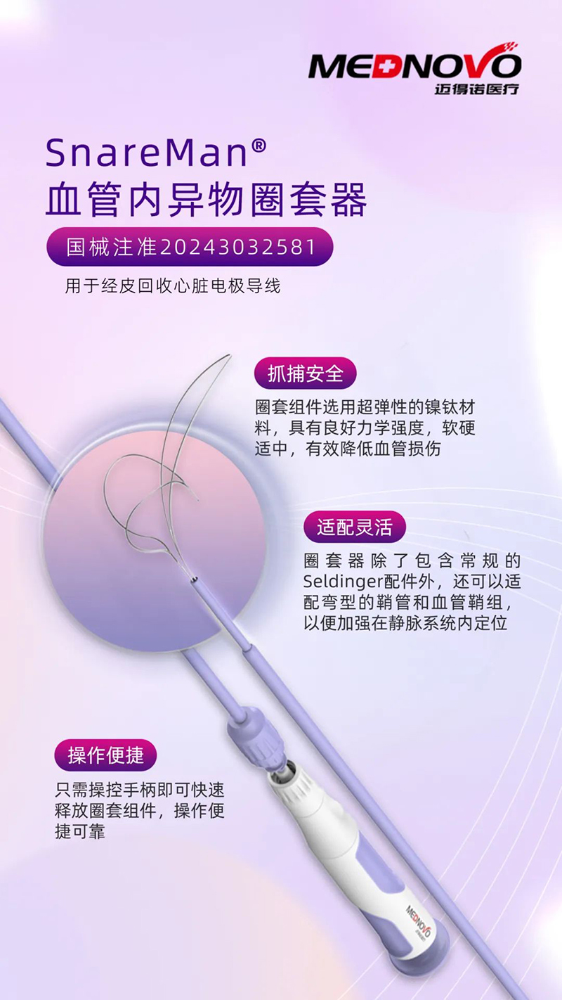 New Certificate！MEDNOVO「SnareMan®️ intravascular foreign body snare kit ...